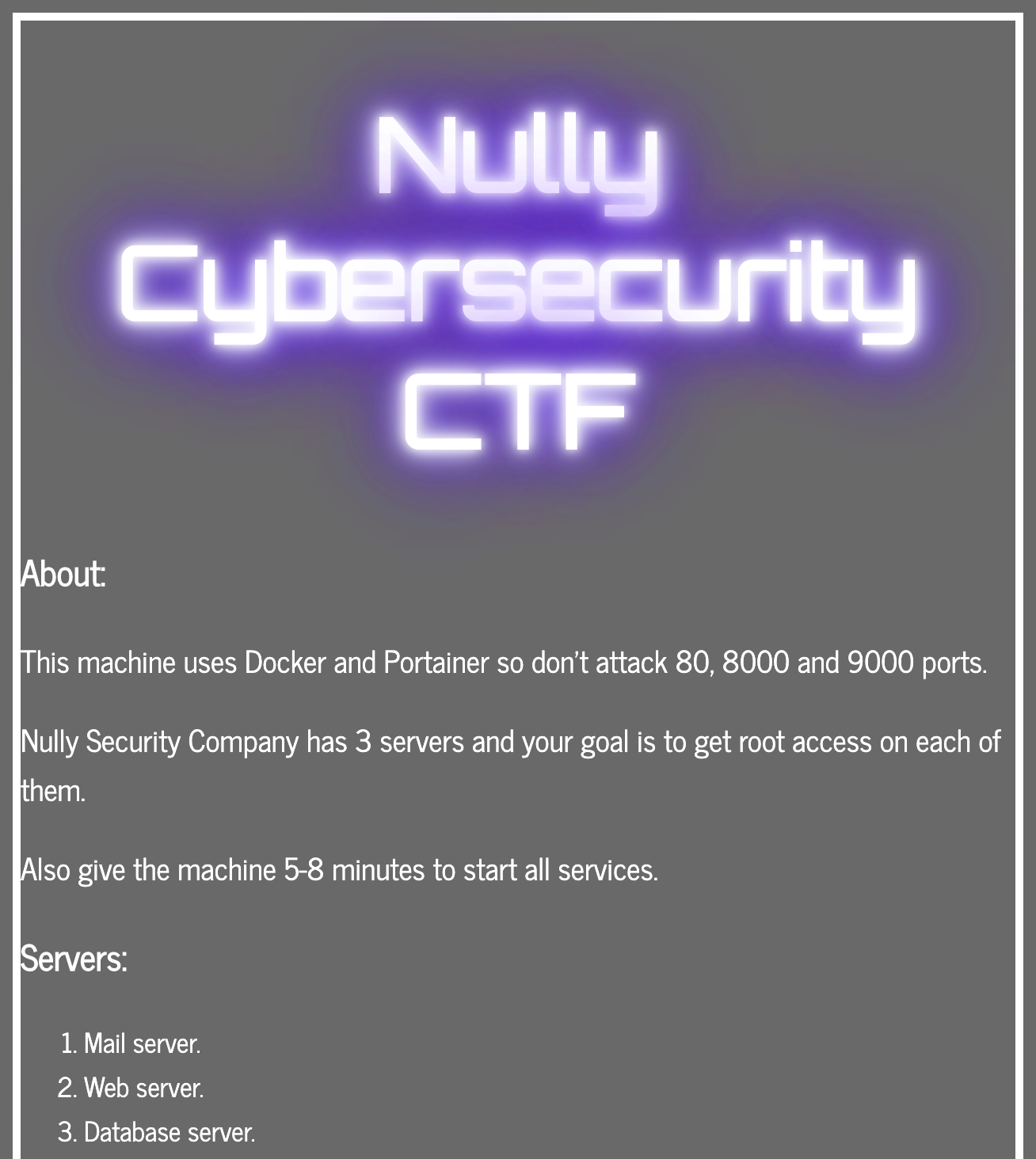 Nully Cybersecurity: 1 ~ VulnHub