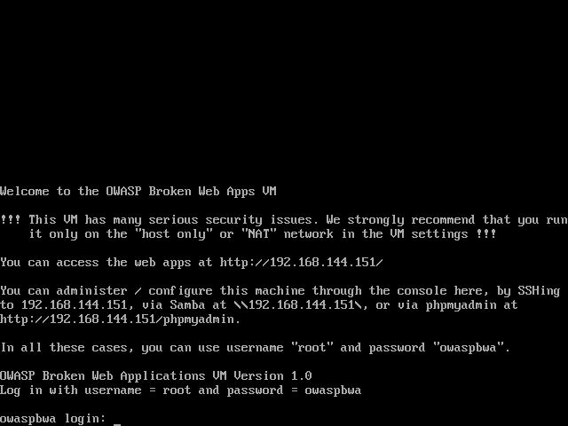 OWASP Broken Web Applications Project: 1.2 ~ VulnHub OWASP Broken Web Applications Project: 1.2 ~ VulnHub